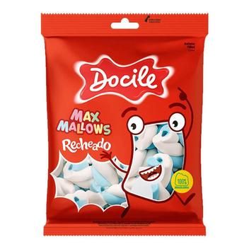Marshmallow Twist Recheado Branco e Azul Maxmallows - 220g - Docile ...
