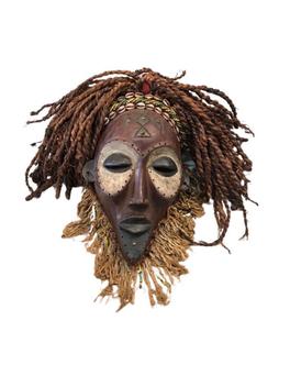 Máscara Africana De Madeira Povo Chokwe De Angola - Anos Dourados ...