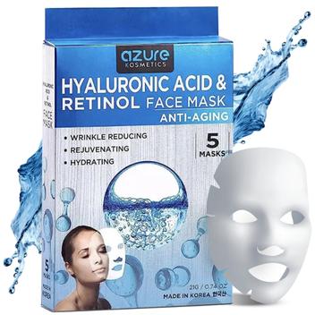 Máscara Facial Azure Cosmetics - Ácido Hialurônico e Retinol Anti-Idade ...