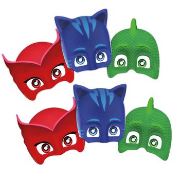 Mascara Festa Pj Masks Decoração resistente 6 und mais cor - Regina ...
