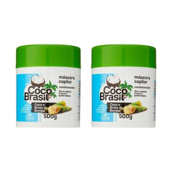 Mascara Gota Dourada 500G Coco E Broto De Bambu Kit 2Un ...
