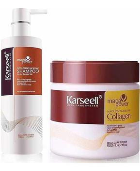 Máscara Karseell 500G + Shampoo Karseell 500Ml - Kit de Tratamento para ...