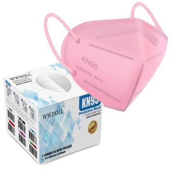 Máscara Kn95 Rosa Wwdoll Descartável Cinco Camada Com Filtro - Máscara ...