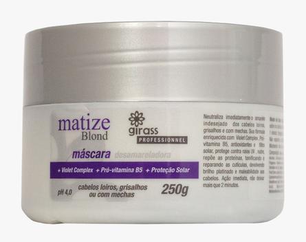 Máscara Matizadora Girass Matize Blond 250g - Matizador - Magazine Luiza