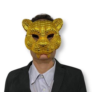 Máscara Round 6 VIP Tigre Dourada para Fantasias - Extra Festas ...