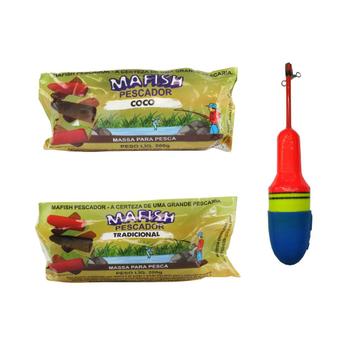 Massa Mafish 200g Coco / Tradicional + Boiá Japa 70G - Isca Artificial ...