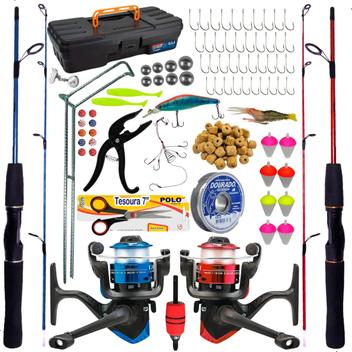 Material De Pesca Completo Vara Molinete Maleta Linha Barato - Summer ...