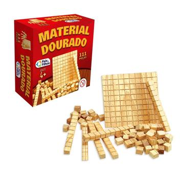 Material Dourado Para Aprender Matemática 111 Peças Madeira Escolar ...