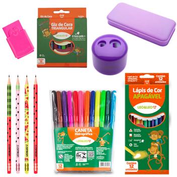 Material Escolar Barato Completo Com 43 Itens - Leo E Leo - Material ...
