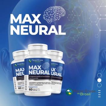Max Neural Magnésio + Vitaminas 60 Caps Auxilia Memória Concentração ...