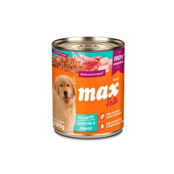 Max Patê em Lata Sabor Cordeiro e Frango para Cachorro Filhote 280g ...