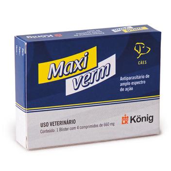 Maxi Verm Vermífugo Plus Antiparasitário 4 Comprimidos - KONIG ...