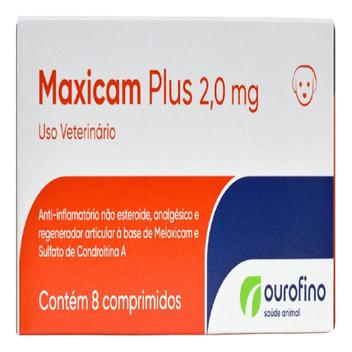 Maxicam Plus 2,0mg 8 Comprimidos - Ourofino - Anti Inflamátório Pet ...