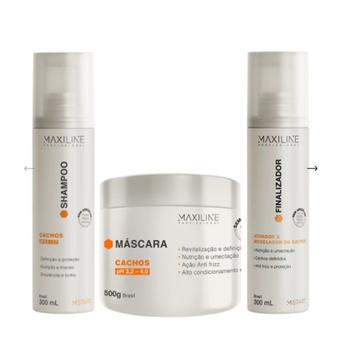Maxiline Kit Cachos Mstart Shampoo 300ml, Máscara 500g e Finalizador ...