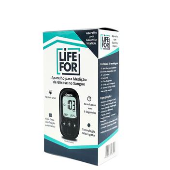Medidor de Glicose Life For Digital Completo 10 tiras 10 lancetas ...