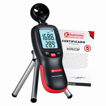 Medidor de Velocidade do Vento e Temperatura com Certificado de ...