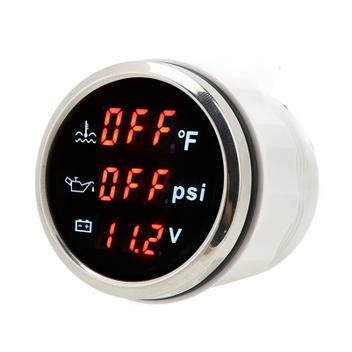 Medidor digital de temperatura da água, pressão do óleo e Volta do Focket 3 em 1 - Sensor de ...
