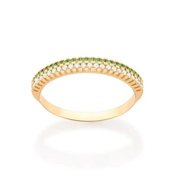 Meia Aliança Rommanel Cravejada Zircônias 513084 513085 - Meia Aliança ...