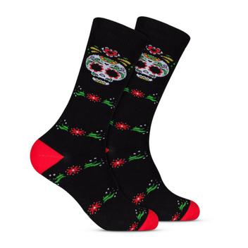 Meia Hoahi Style Cano Longo Caveira Mexicana Masculina 21492 - Meia ...