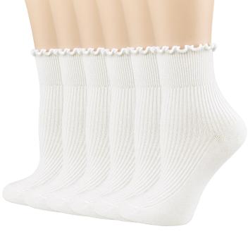 Meias de Algodão Mcool Mary com Babados - Pacote com 6 Pares - Meia ...