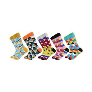 Meias de Algodão para Homens - 5 Pares com Estampas Coloridas e ...