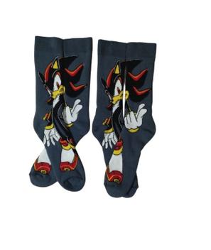 Meias Sonic The Shadow Personagem Meias de cano médio adulto pronta ...