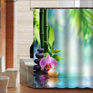 Melhor chuveiro de bambu cortina banheiro mofo resistente spa dec ...