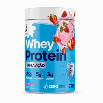Melhor Whey Protein Health Whey 720g Tripla Ação Com Creatina ...