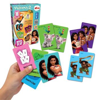 Memo Play Moana 2 Disney Original Elka Jogo Da Memória Crianças +6 Anos ...