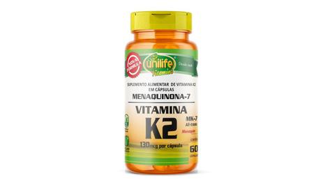 Menaquinona Vitamina K2 MK7 500 Mg Com 60 Capsulas - Unilife - Unilife ...