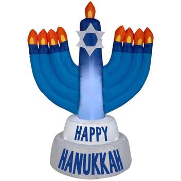 Menorah Inflável de Hanukkah e Natal - Gemmy Industries - Brinquedos ...