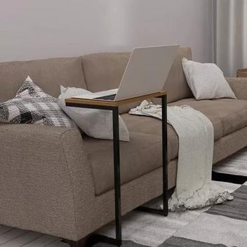 Mesa Apoio Lateral Sofá Cama Notebook Aço E Mdf 55x40cm - Moveraço ...