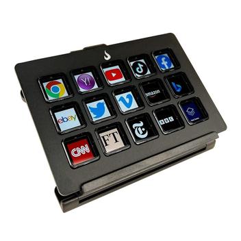 Mesa Controladora Rise Mode Streaming Vision 02, 15 Teclas LCD, USB C ...