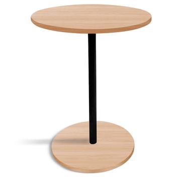 Mesa de Canto Lateral Alta Redonda para Sala Albany - Preta Jade ...