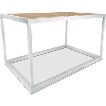 Mesa De Centro Goldin Retangular Para Sala Decoração Branco/Jade ...