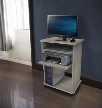 Mesa de Computador 58cm 2 prateleiras CPU Monitor Impressora ...