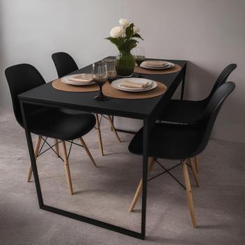 Mesa de Jantar 80x80cm Moderna Industrial - Design Compacto para 4 ...