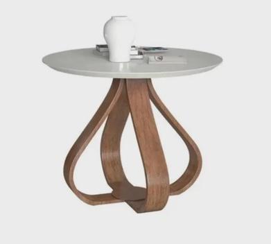 Mesa de Jantar Tampo e Vidro Laqueado Base Cebola 90cm Branca ***SOMENTE A MESA*** - J&M DECOR ...