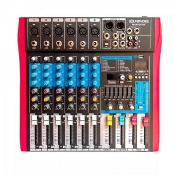 Mesa de Som 6 Canais MS602 EUX Soundvoice - Mesa de Som / Mixer ...
