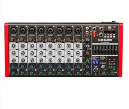 Mesa de Som c/ 10 Canais Compacta USB Bluetooth Digital Sound Voice ...