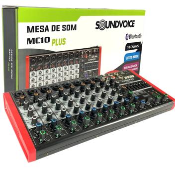 Mesa de Som c/ 10 Canais Compacta USB Bluetooth Digital Sound Voice ...