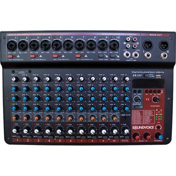 Mesa De Som Compacta 12 Canais Soundvoice MC-12BT - 110/220 - Mesa de ...