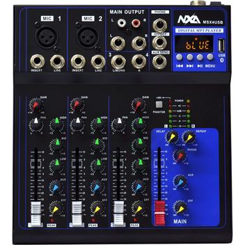 Mesa de Som Compacta 4 Canais Com Bluetooth, EFX e USB MSX-4 USB - NXA - NXA (NINJA XTREME AUDIO ...