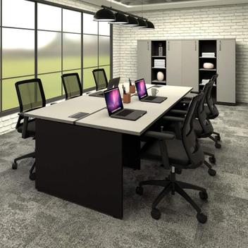 Mesa de Trabalho Escritório para 6 pessoas 2,70m CS Pre F5 - F5 Office ...