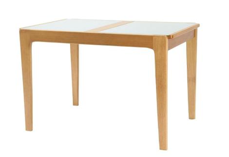 Mesa Elástica Kapana Tampo Vidro Fendi Claro Base Amêndoa 115cm - 69545 ...