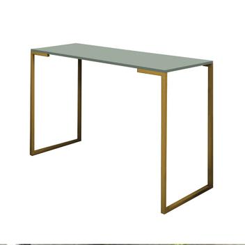 Mesa Escrivaninha Mesa de Estudos Stan Home Office Ferro Dourado Tampo MDF Verde Oliva - Ahazzo ...