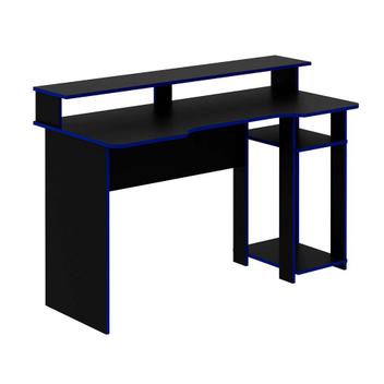 Mesa Gamer Cyber Preta e Azul - Modern - Mesa de Cozinha - Magazine Luiza