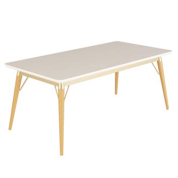 Mesa Jantar Netuno 6 Lugares 180X90 Cm Pés Madeira Metal Vidro - Elitto ...