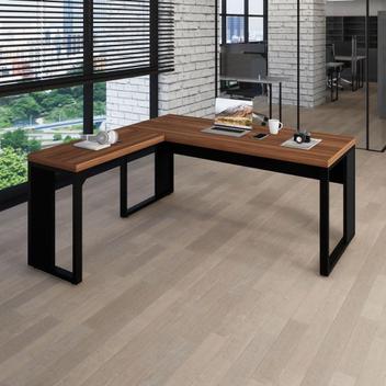 Mesa L Escritório Industrial 1,50m x 0,70m Pés Metal F5 - F5 Office G ...