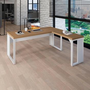 Mesa L Escritório Industrial 1,70m x 0,70m Pés Metal F5 - F5 Office G ...
